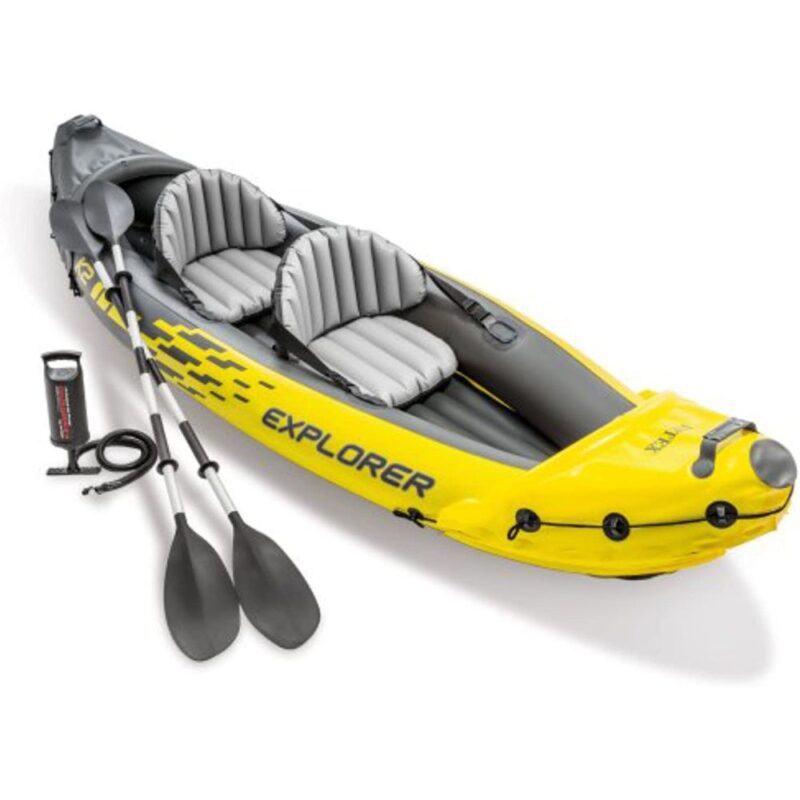 INTEX Explorer K2 Kayak, 2-Person Inflatable Kayak Set with Aluminium ...