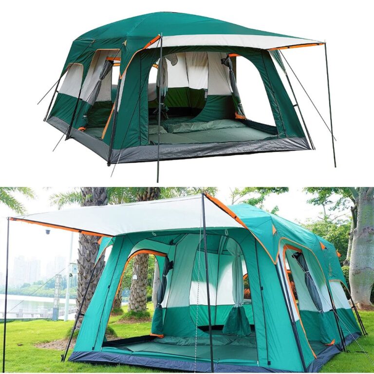 KTT Extra Large Tent 12-Person (Style A) Family Cabin Tents, 2 Rooms ...
