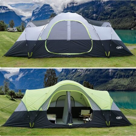 UNP Camping Tent 10-Person Family Tents, Music Festival, Big, Easy Up ...