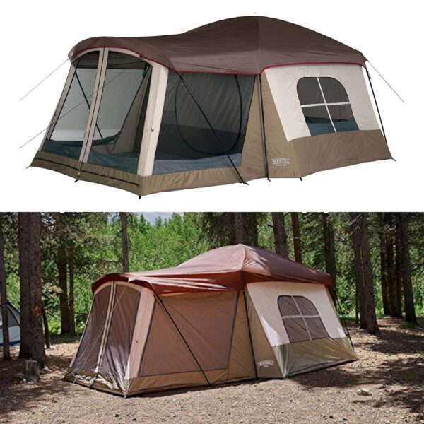 WENZEL KLONDIKE 8-Person Water Resistant Tent with Convertible Screen ...