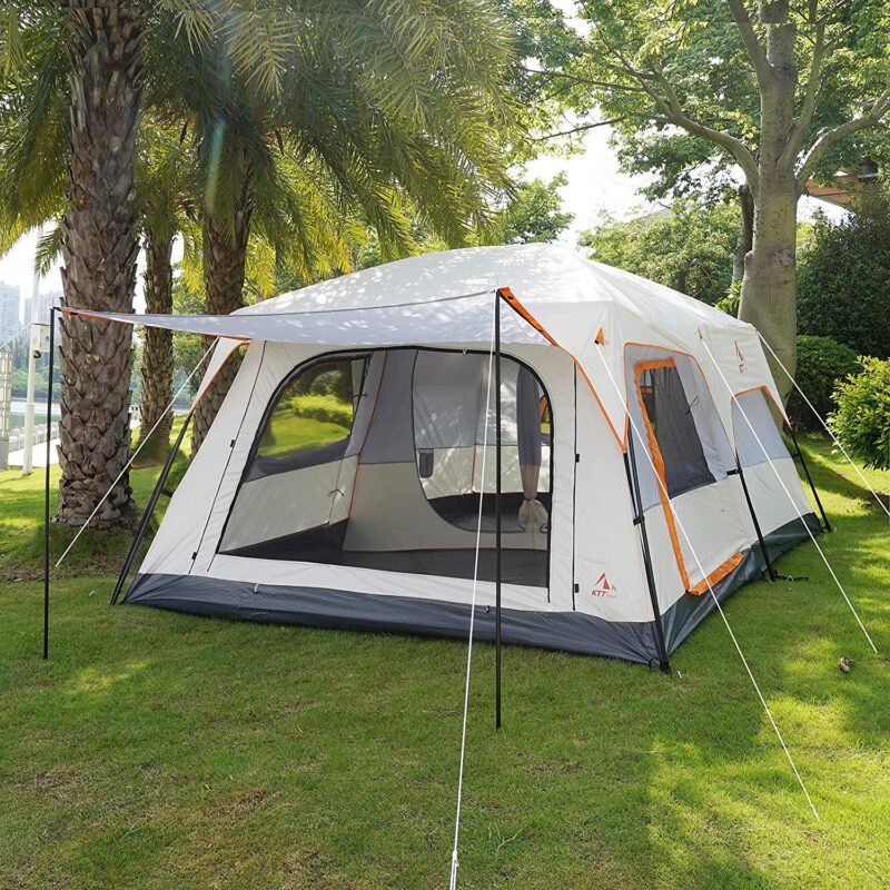KTT Extra Large Tent 10-12 Person (B), Family Cabin Tents, 2 Rooms ...